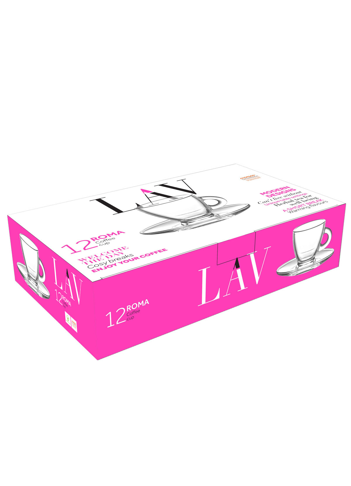 LAV Roma 12-Piece Espresso Glasses with Saucers, 3 oz – LAV-US